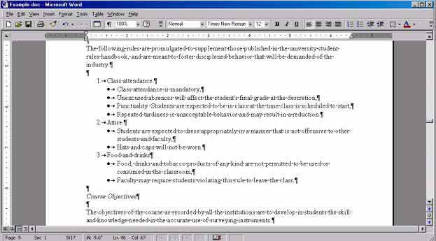 Apa Style Numbered Lists